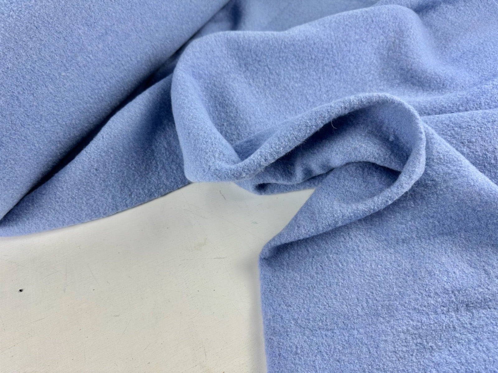 W29 Boiled Wool Cornflower Blue | Textile Express | Buy Fabric Online