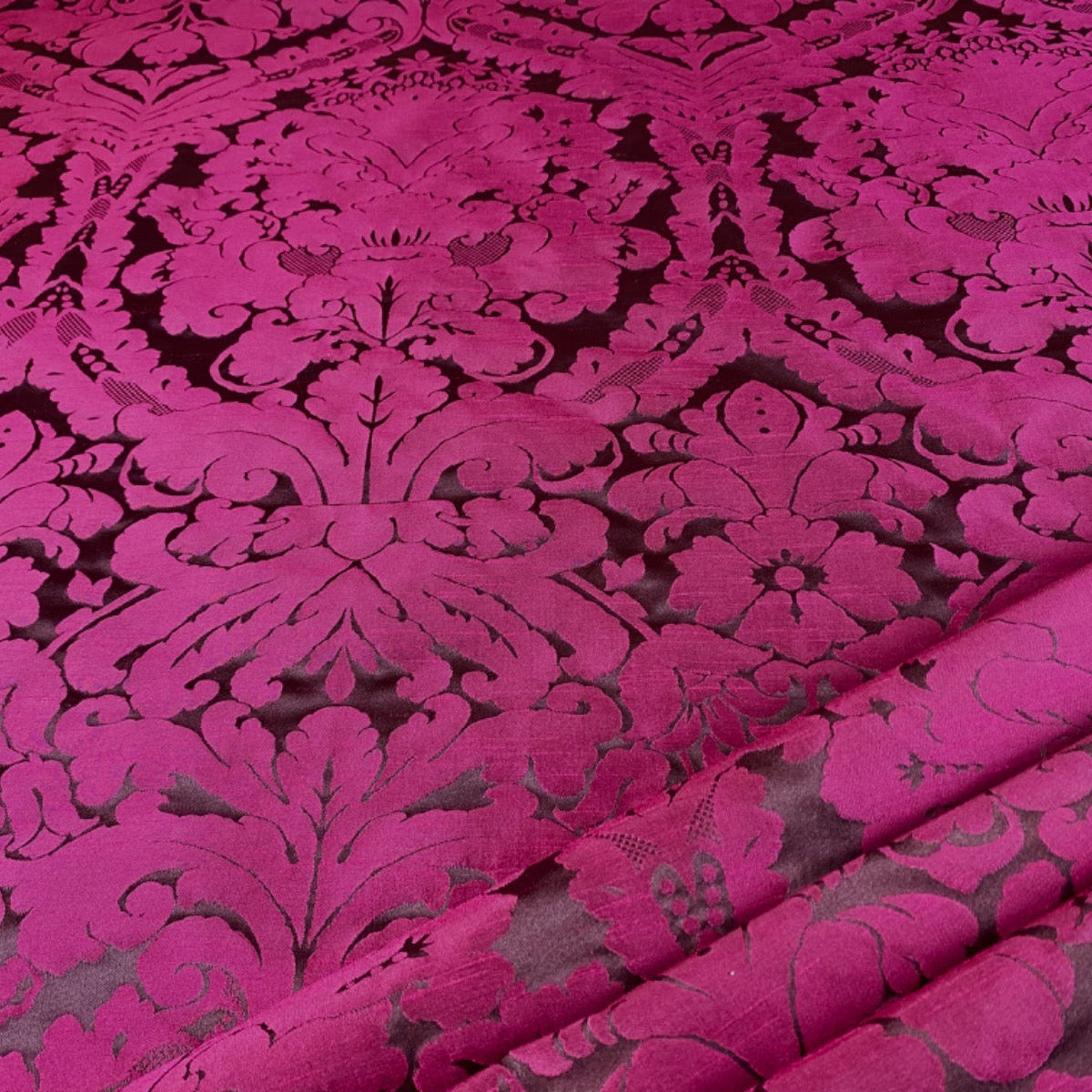 T524 Dutch Damask Deep Pink | Textile Express | Damask Fabric
