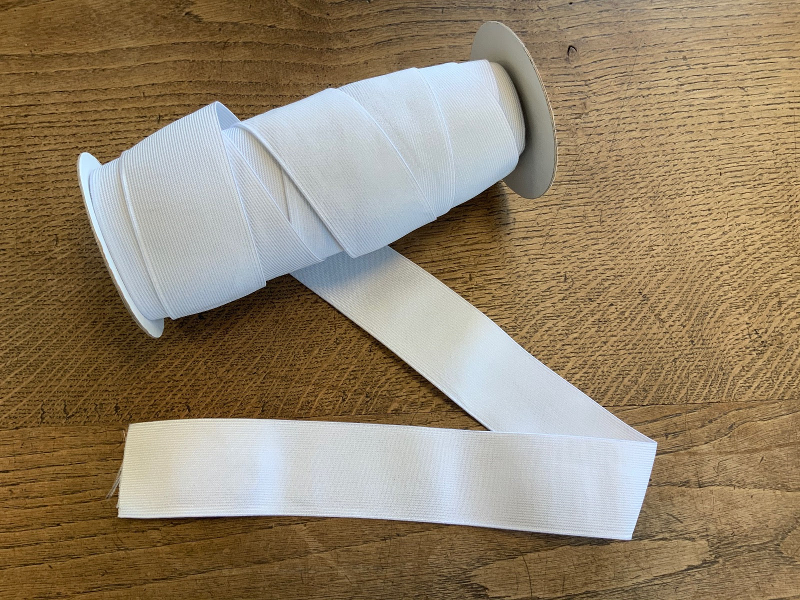 2 Inch 50mm white Elastic Stretch Trim Haberdashery | Tex Ex